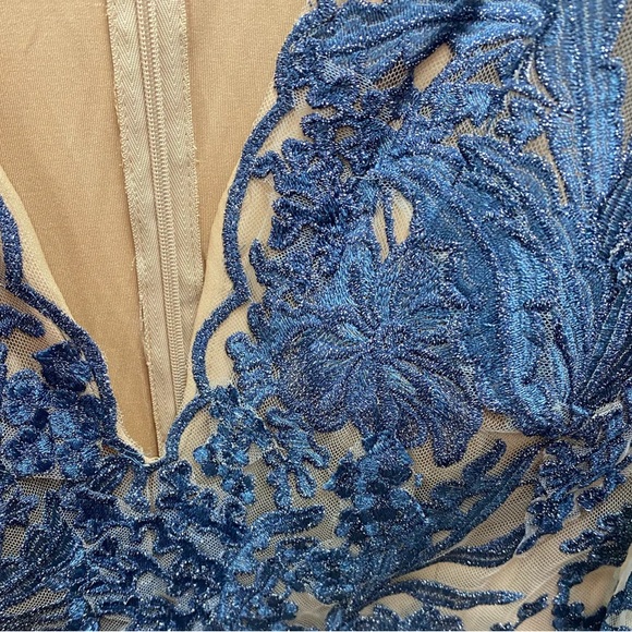 Jovani | Dresses | Sold Out Everywhere Jovani 0752 Mob Dress Blue Lace ...